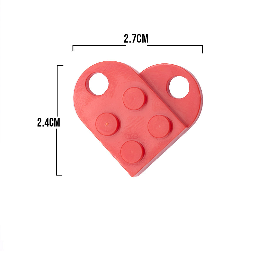 Dije Corazón Lego Rojo Acrílico – Santorini Bisutería