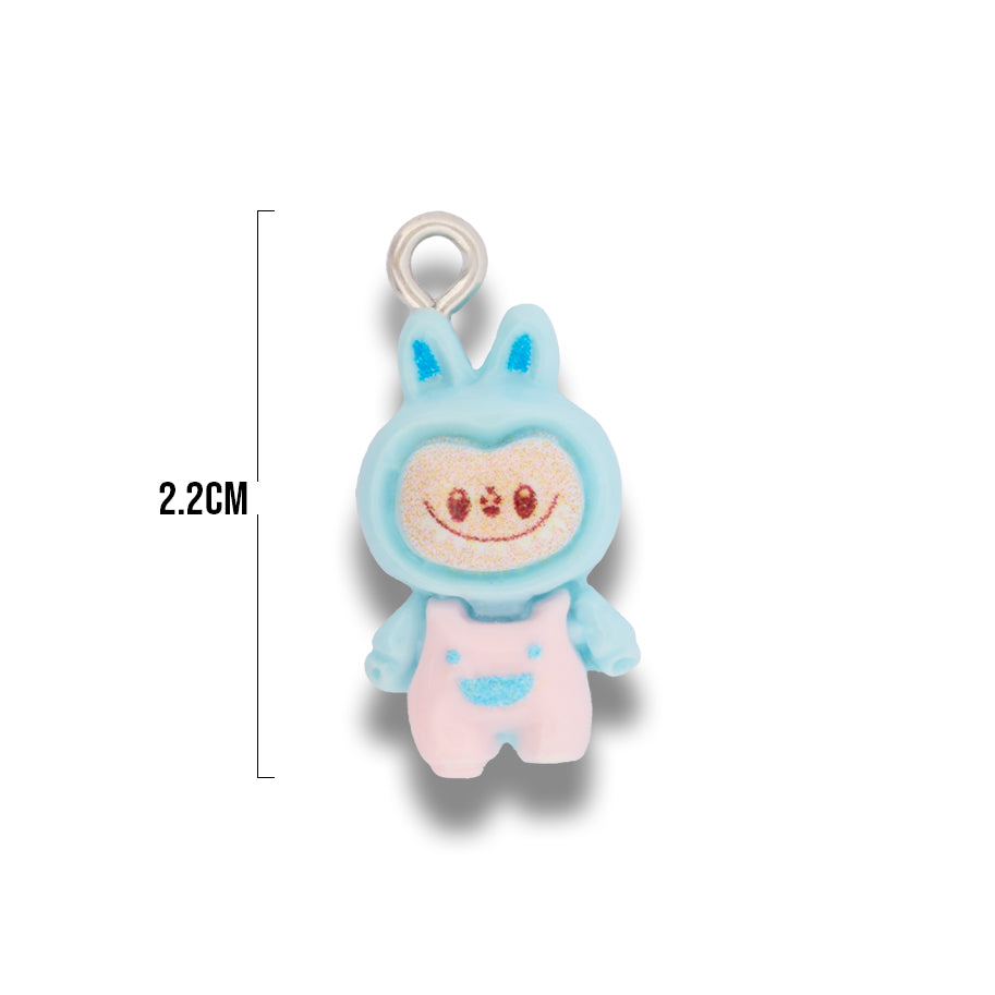 Dije Acrílico Labubu Azul – Santorini Bisutería